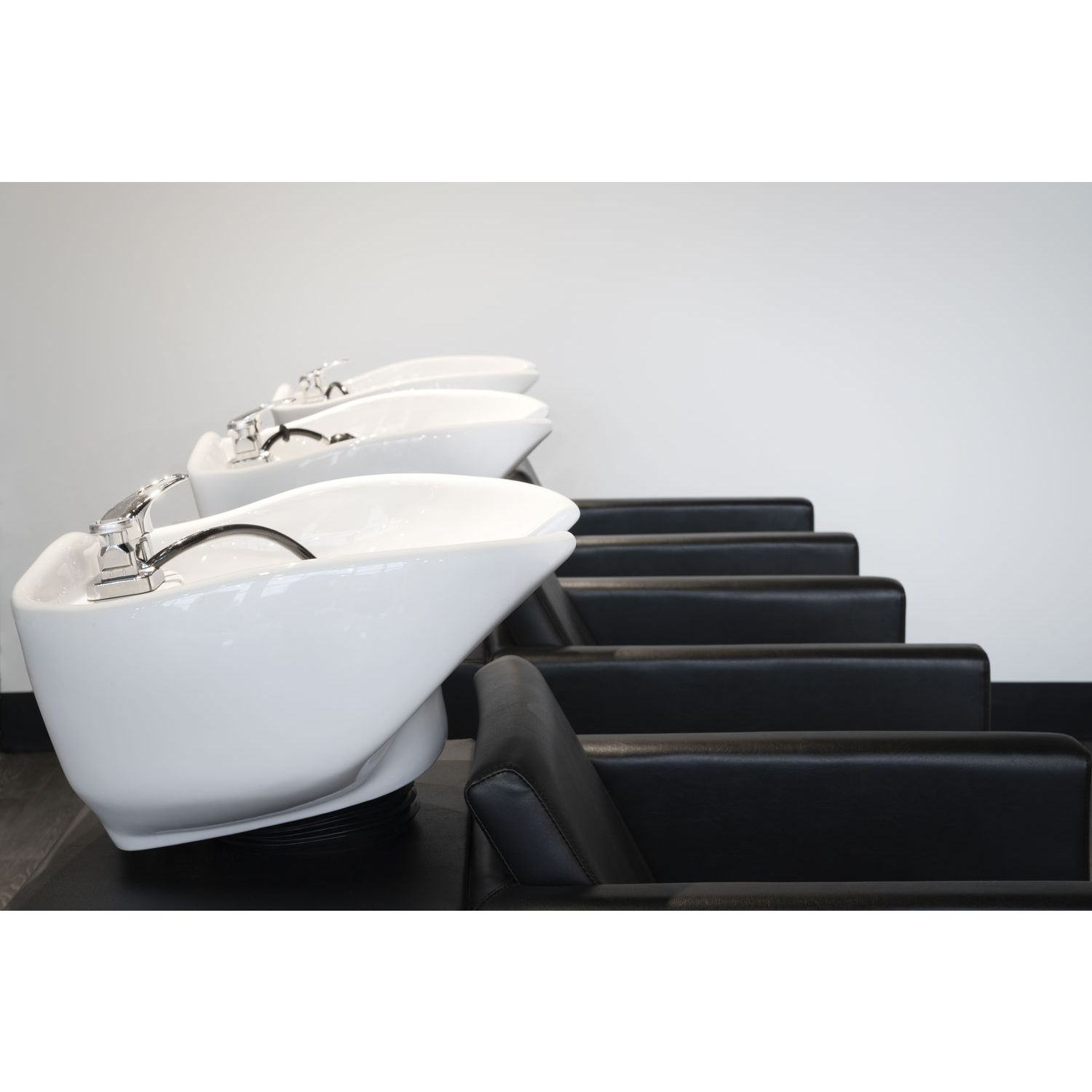 "AMSTERDAM" Grey Shampoo Backwash System, Backwash Shampoo Sink & Chair
