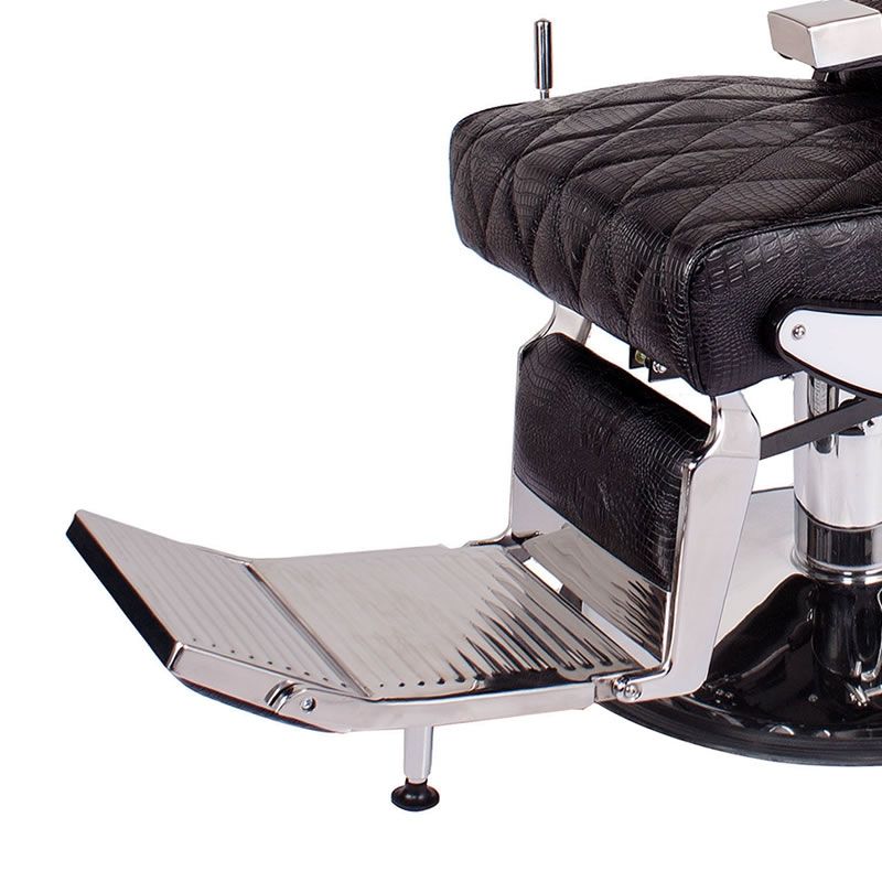 "BARON" Heavy Duty Barber Chair in Black Crocodile - Heavy Duty Barber ...