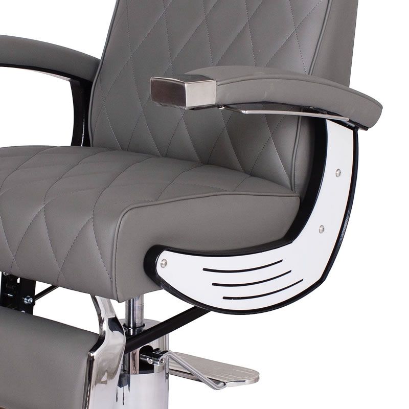"BARON" Barber Chair in Grey - Grey Barber Shop Chairs, Barber ...