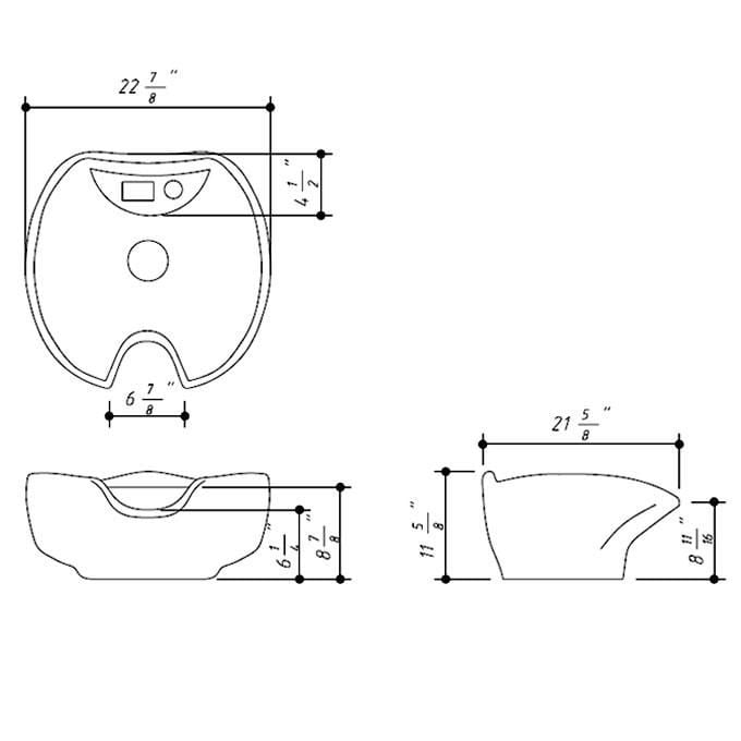 Salon Shampoo Bowl, Ceramic Shampoo Sink, Tilting Shampoo Bowl, Salon ...