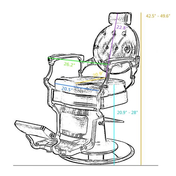 "FARNESE" Traditional Barbershop Chair - Heavy Duty Barber Shop Chairs ...