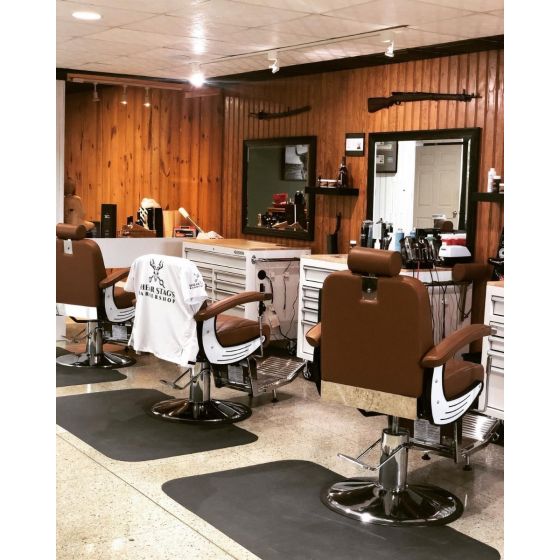 "BARON" Heavy Duty Barber Chair in Chestnut - Heavy Duty Barber Shop ...