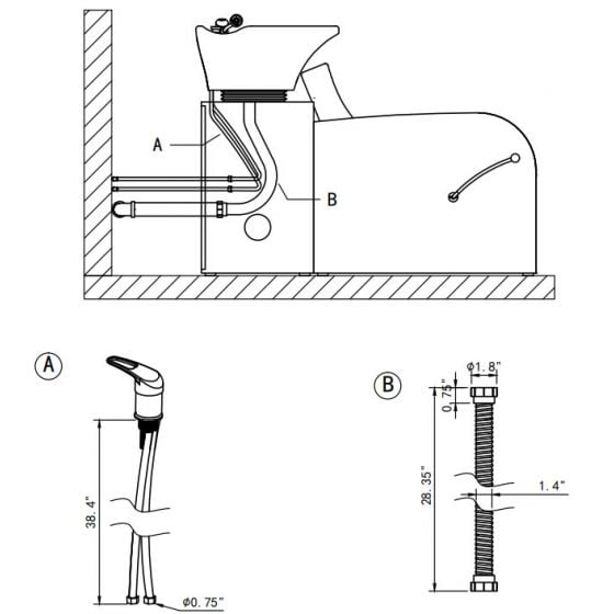 "BANGKOK" Backwash Shampoo System, "BANGKOK" Shampoo Backwash System ...