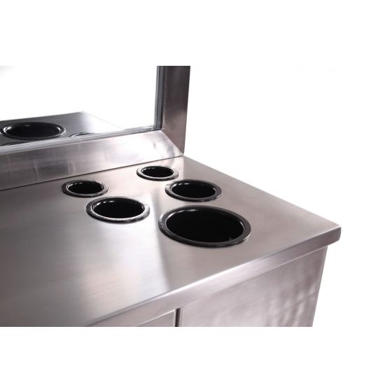 "LUMINA" Stainless Double Sided Styling Station, Cosmetology Station ...